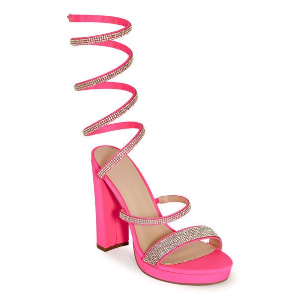 Wild Diva Women's Embelisshed Rhinestone Coil Wrap Around Spiral Ankle